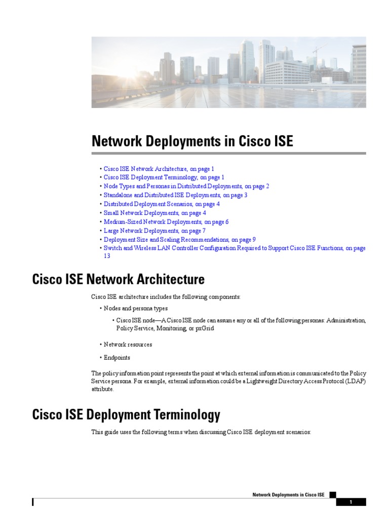 ISE Network Deployment | PDF | Computer Network | Load Balancing ...