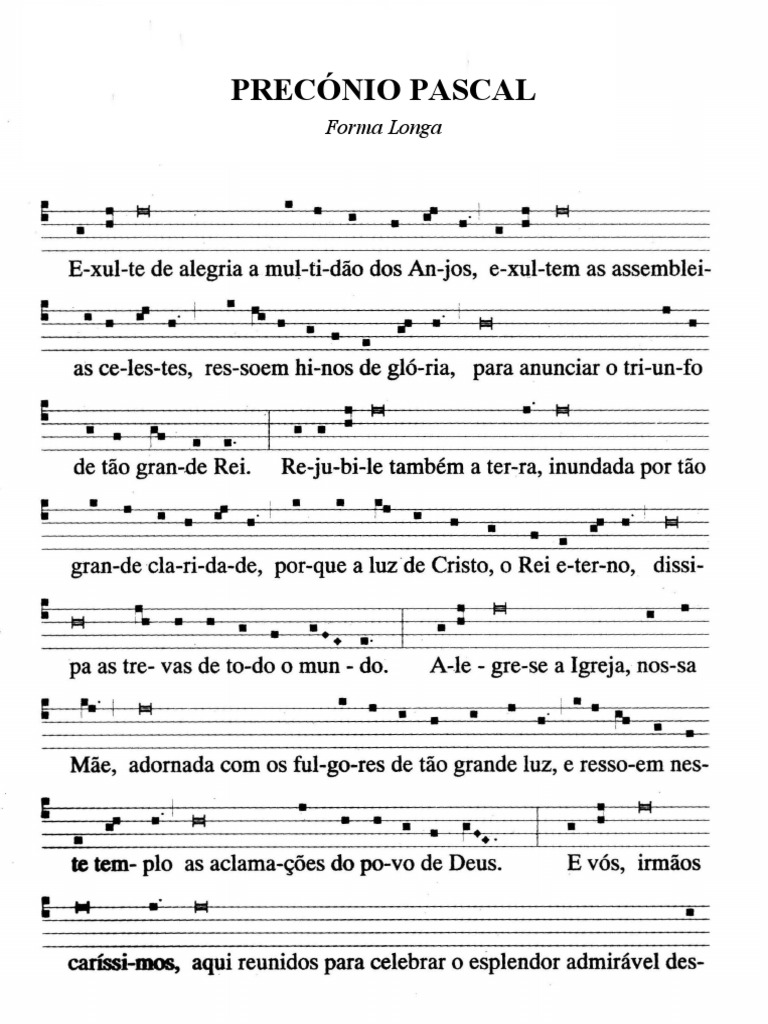 Precónio Pascal - Forma Longa - Gregoriano | PDF