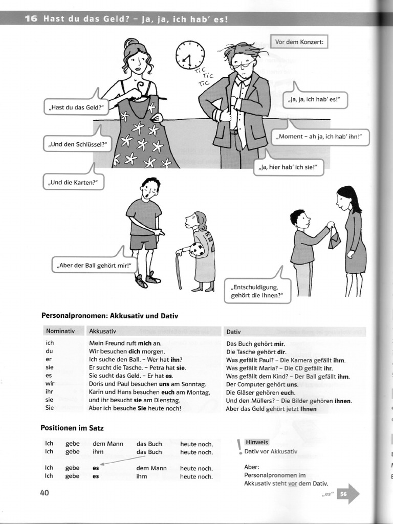 Personalpronomen Akk. Und Dativ | PDF