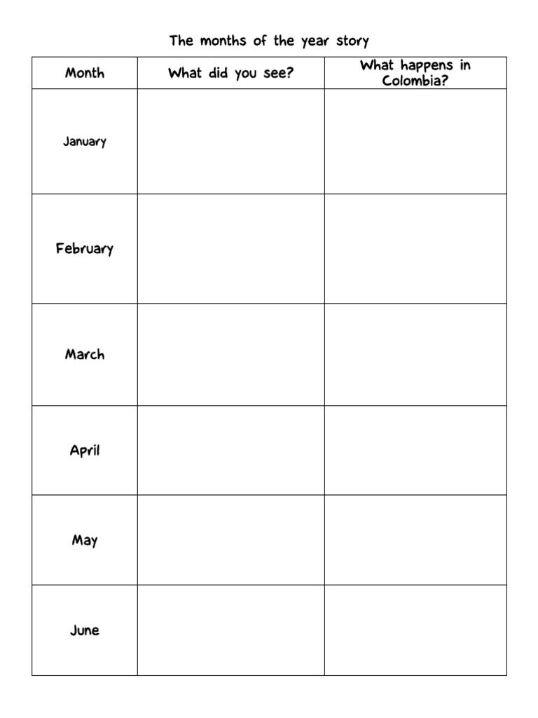 The Months of The Year Story | PDF