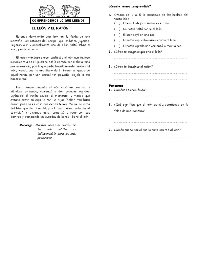 El León y El Ratón | PDF