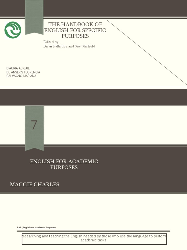 The Handbook of English For Specific Purposes: Edited by Brian ...
