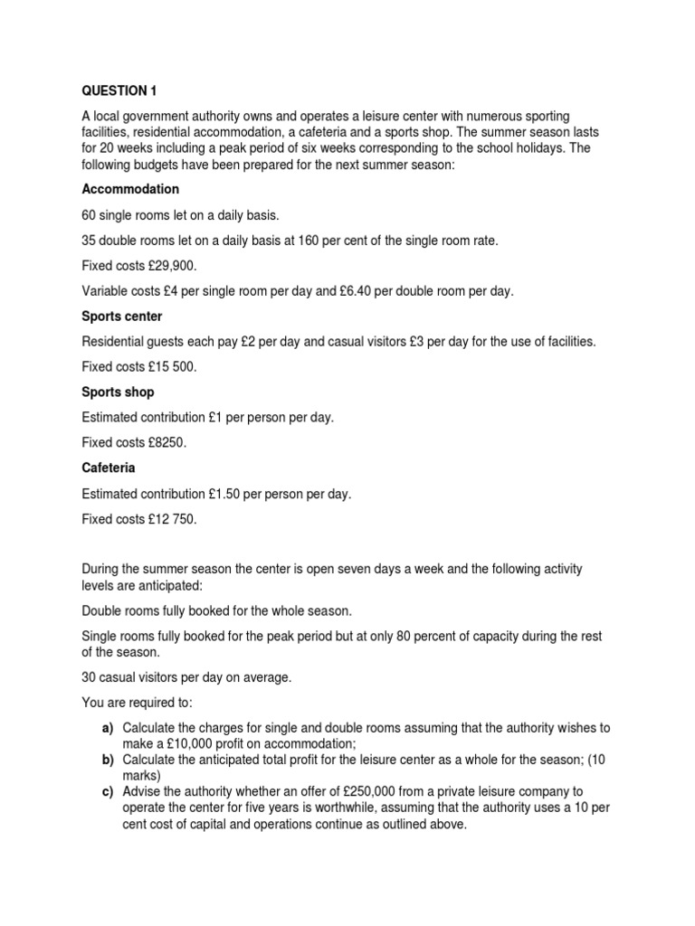 Break Even Practice Class Questions Download Free Pdf Cost Economies