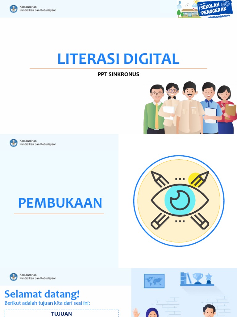 Draft PPT Sinkronus Unit Modul Literasi Digital | PDF