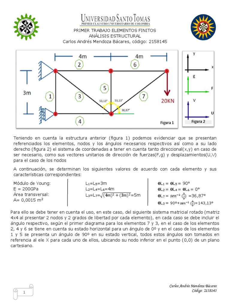 Análisis en NX Por Elementos Finitos | PDF | Matriz (Matemáticas ...