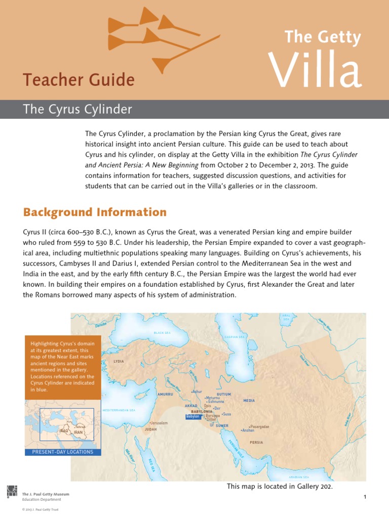 Teacher Guide: The Cyrus Cylinder | PDF | Cyrus The Great | Europe Travel
