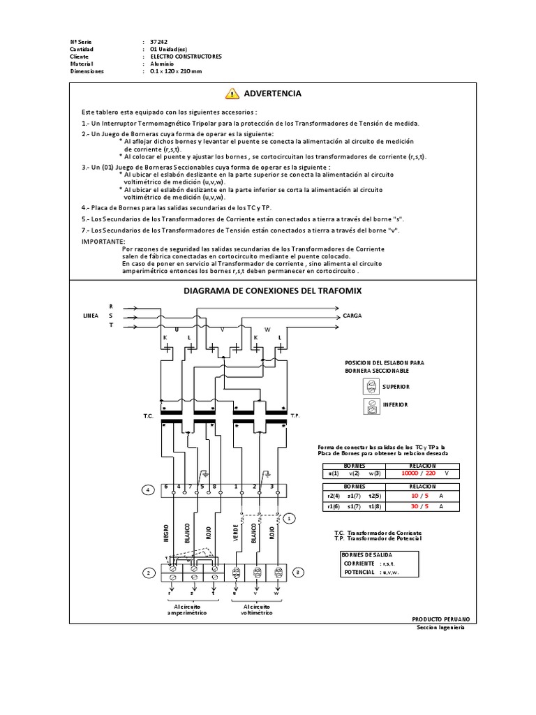 Esquema Trafomix | PDF | Transformador | Corriente eléctrica