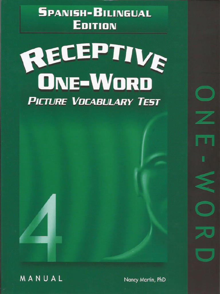 One Word Receptive Manual | PDF