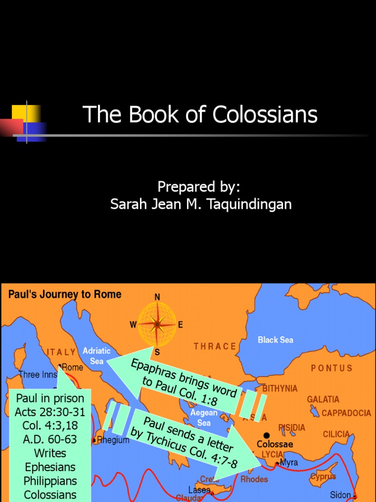 The Book of Colossians: Prepared By: Sarah Jean M. Taquindingan | PDF ...
