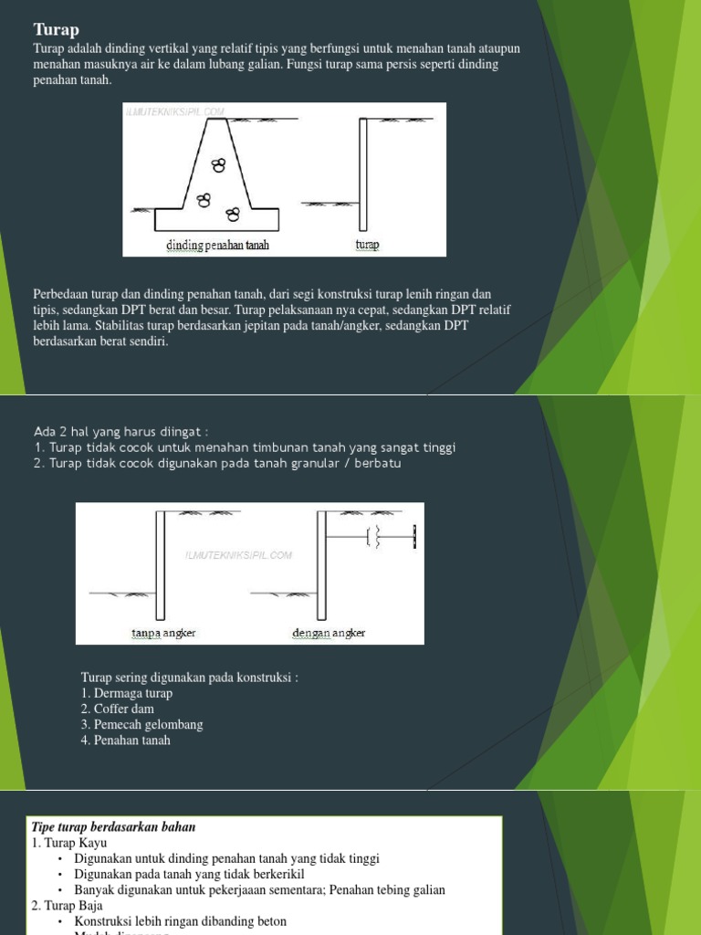 Pert Ii Pondasi Turap Kayu Dan Baja | PDF