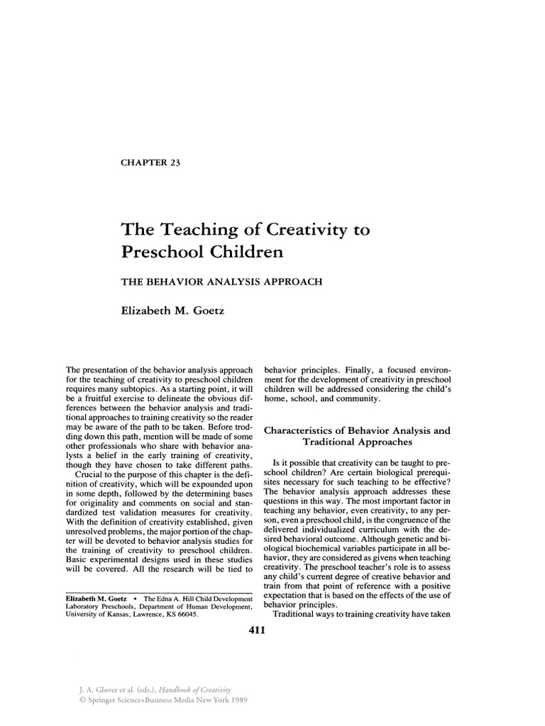 The Teaching of Creativity | PDF | Creativity | Behavior