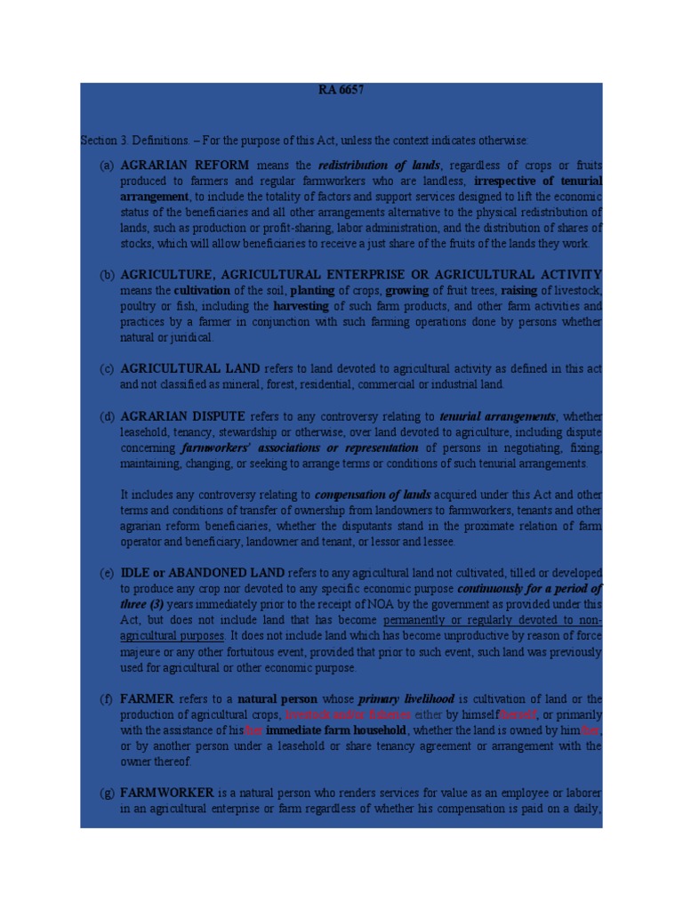 RA 6657 As Amended by R.A. 9700 | PDF | Certiorari | Supreme Courts