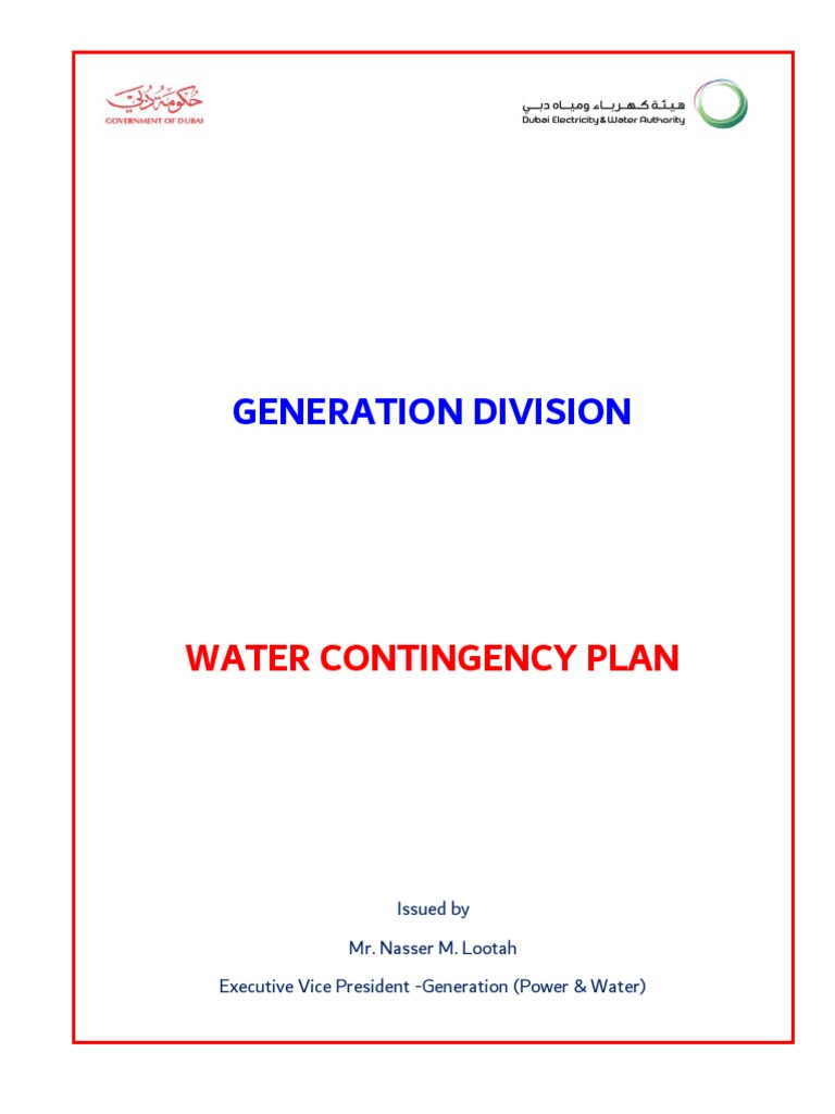 Water Contingency Plan | PDF | Risk Management | Water