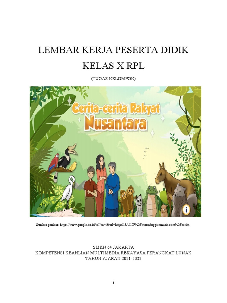 LKPD Tugas Kelompok Cerita Rakyat X RPL | PDF