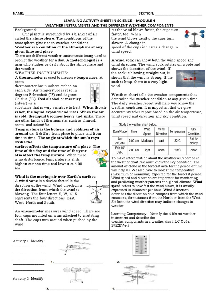 Las M4 Weather and Weather Instruments | PDF | Wound | Weather