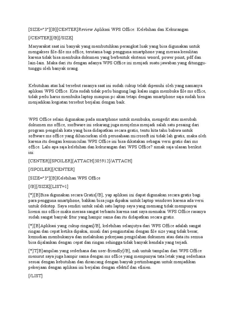 Review WPS Office: Pro dan Kontra | PDF