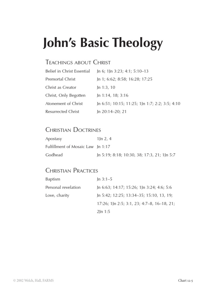12-5 John's Basic Theology | PDF | Gospel Of John | Jesus