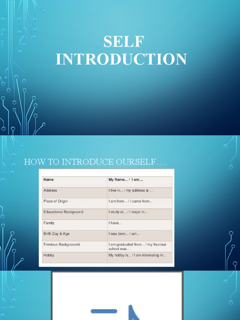 Self Introduction | PDF | Hobbies | Communication