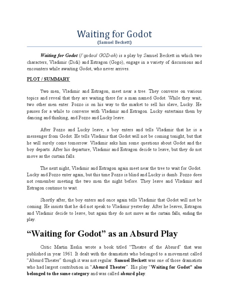 Waiting For Godot | PDF
