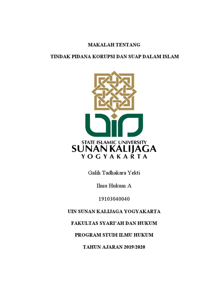 Korupsi dan Suap dalam Perspektif Islam | PDF