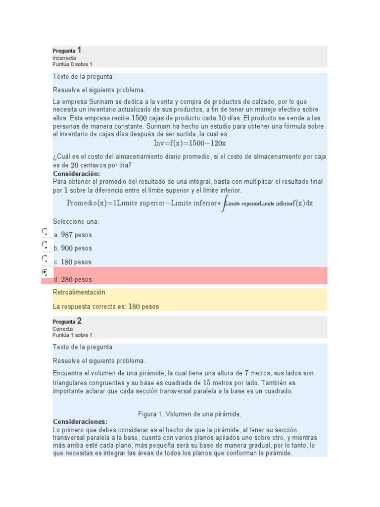 Calculo Integral v1 Examen, Cuestionario 3 - Uveg | PDF
