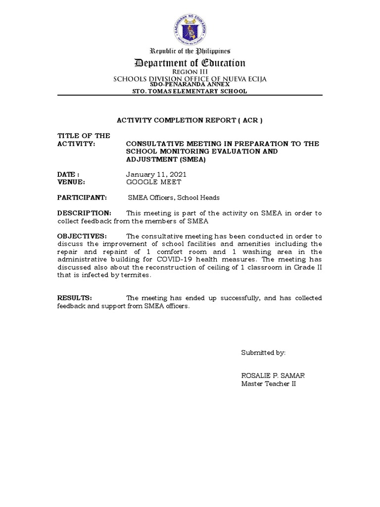 Sdo-Penaranda Annex Sto. Tomas Elementary School | PDF