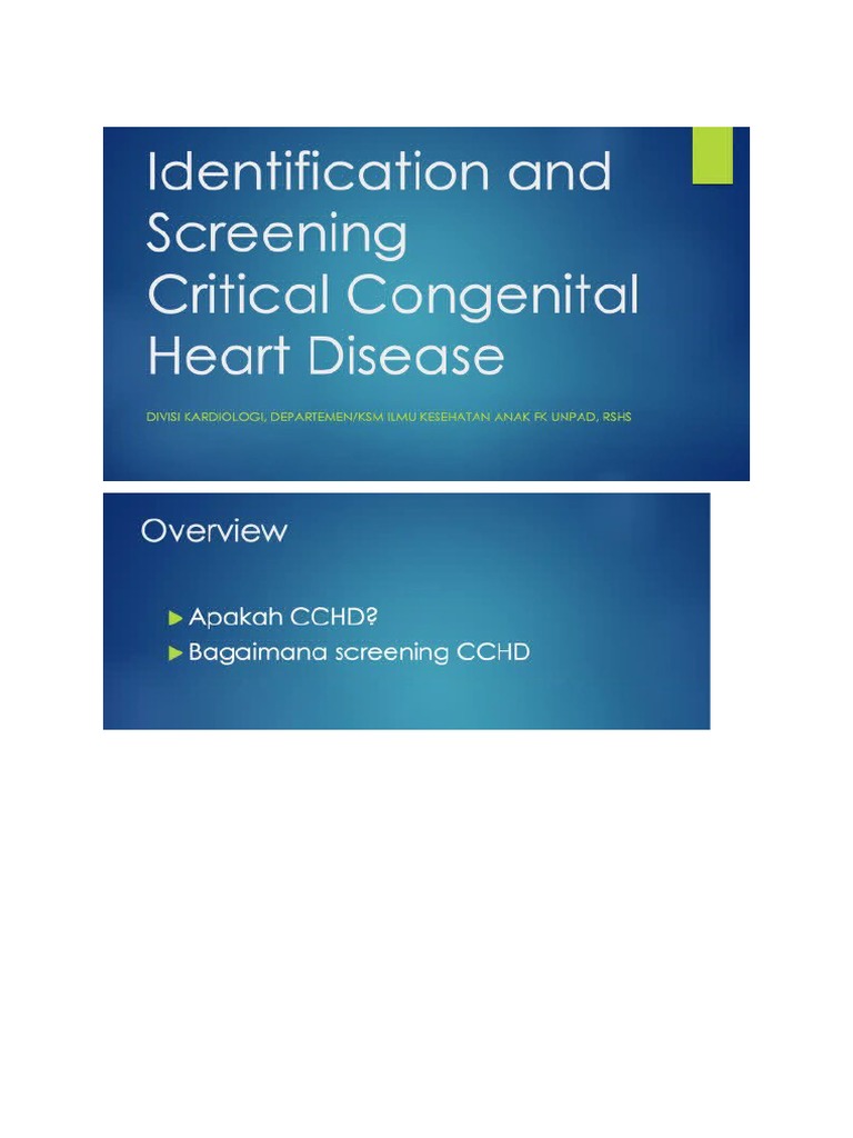SL - 5 CCHD Screening | PDF