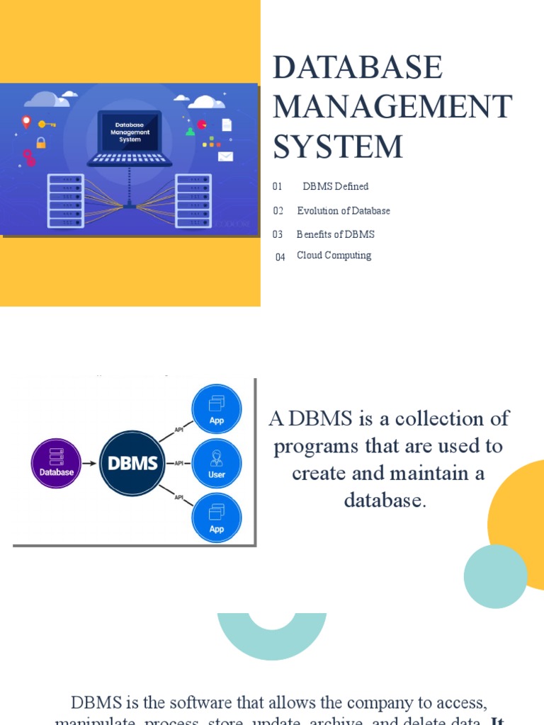 Database Management System: 01 02 Evolution of Database DBMS Defined | PDF | Databases | Cloud ...
