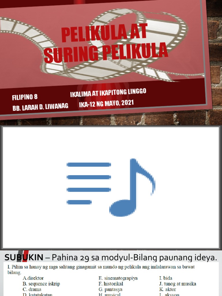 Pelikula at Suring-Pelikula | PDF