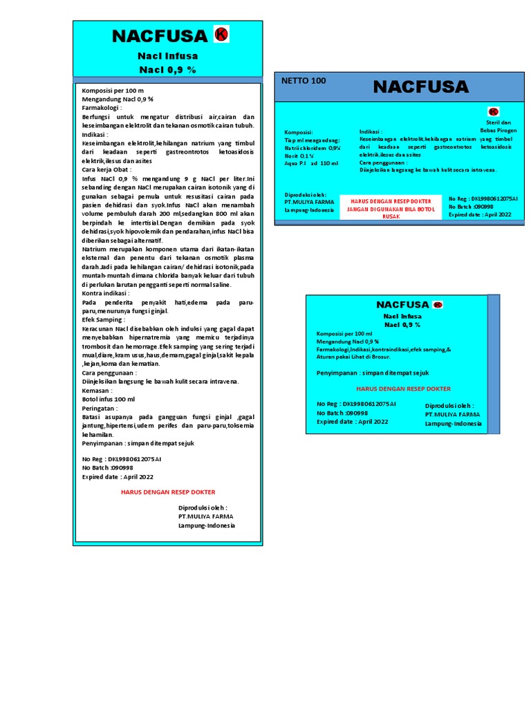 Brosur Dan Etiket INFUS | PDF