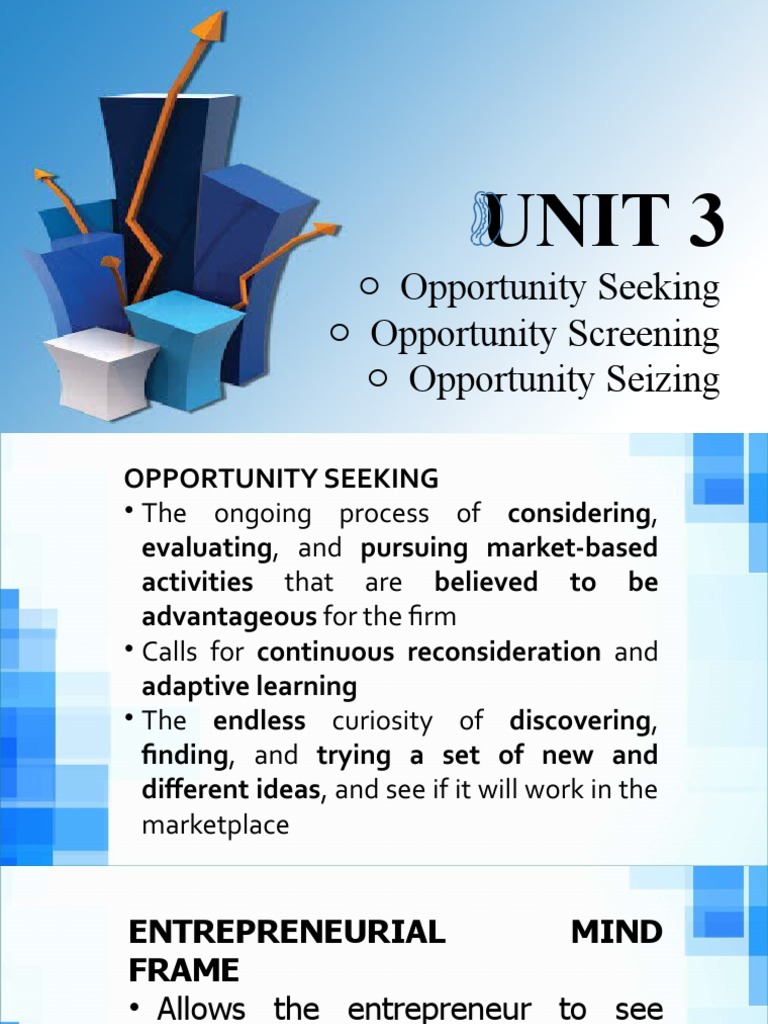 Understanding Entrepreneurial Opportunities | PDF | Entrepreneurship ...