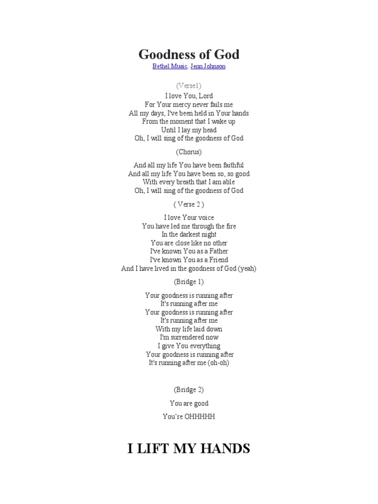 Goodness Of God Lyrics Hymn Meaning And Story From Doubt To Worship:
