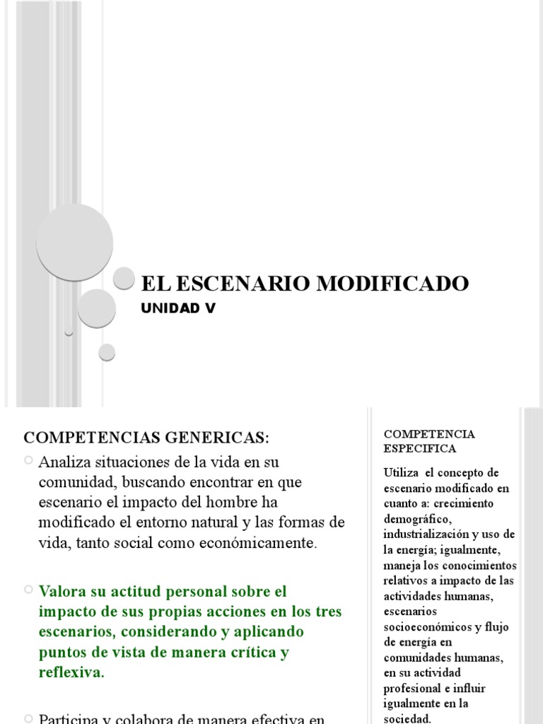 U5 Escenario Modificado | PDF | Sociedad | Entorno natural