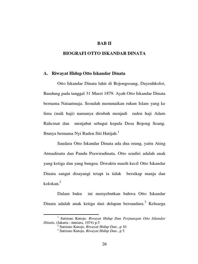 Biografi Otto Iskandar Dinata | PDF | Perjalanan