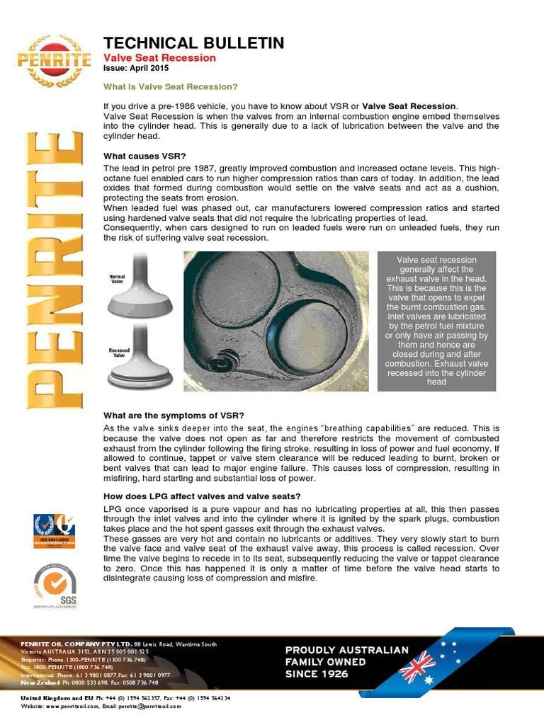 Valve Seat Recession April 2015 | PDF | Gasoline | Fuel Injection