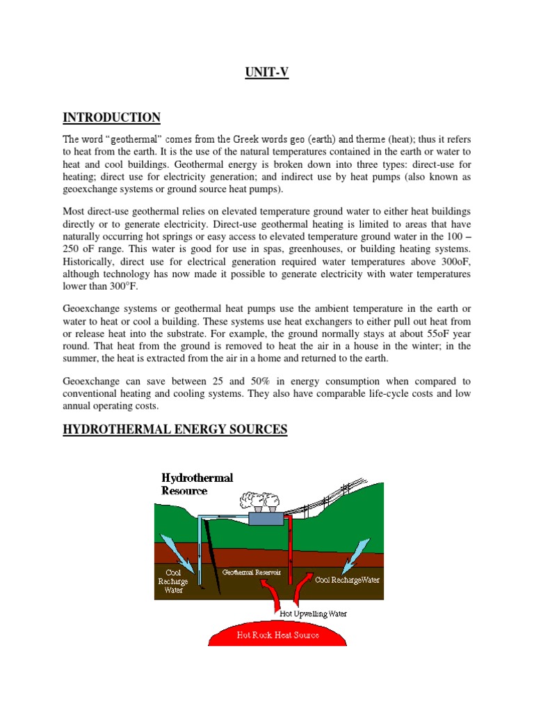 Unit-V Nces | PDF | Geothermal Energy | Petroleum Reservoir