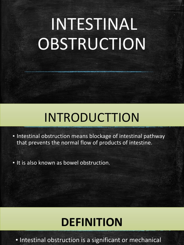 Intestinal Obstruction | PDF | Large Intestine | Constipation