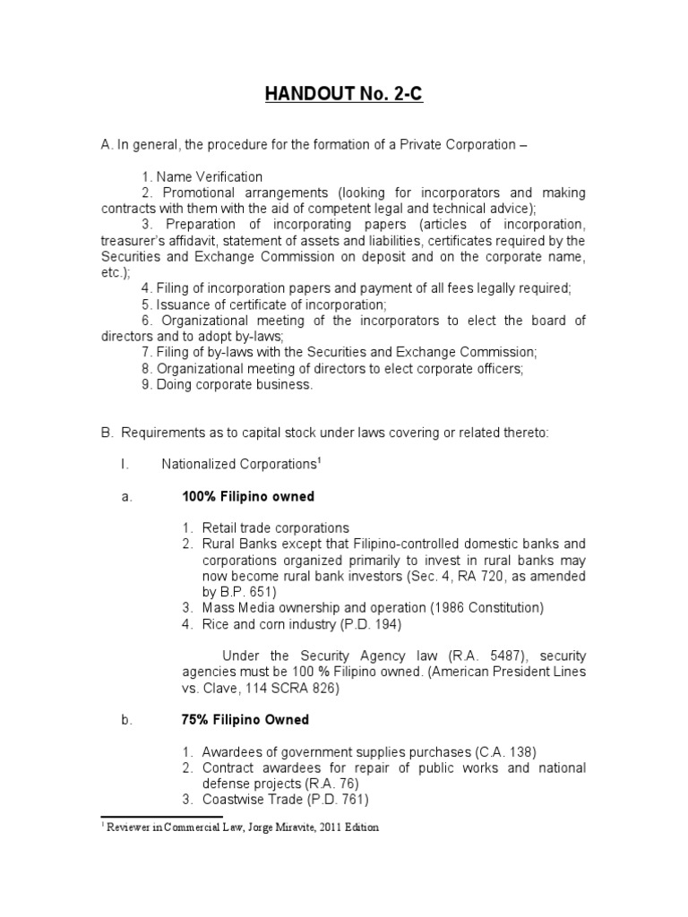 Handout No. 2C | PDF | Securities (Finance) | Banks