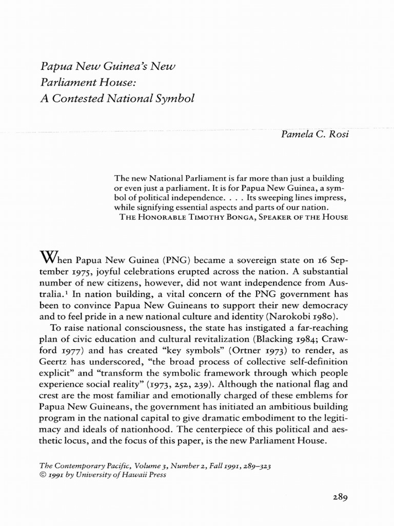 PNGs New Parliament House | PDF | Papua New Guinea | Palace Of Westminster