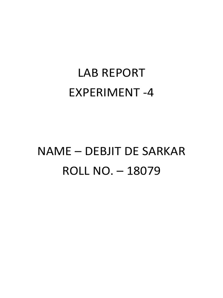 Lab Report Experiment - 4 | PDF | Rectifier | Diode