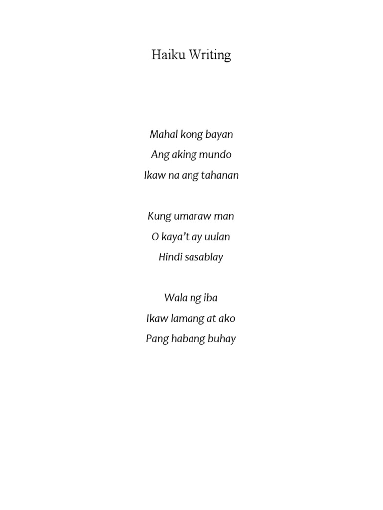 Haiku Writing | PDF
