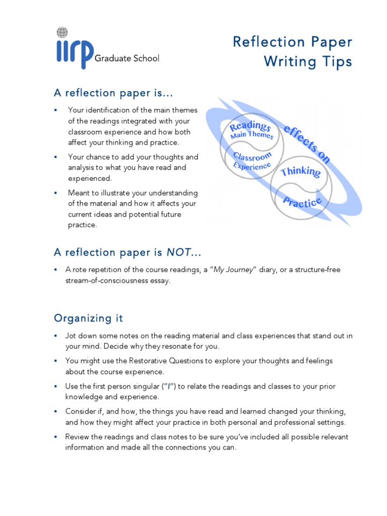 Reflection Paper Guide | Descargar gratis PDF | Thought | Apa Style