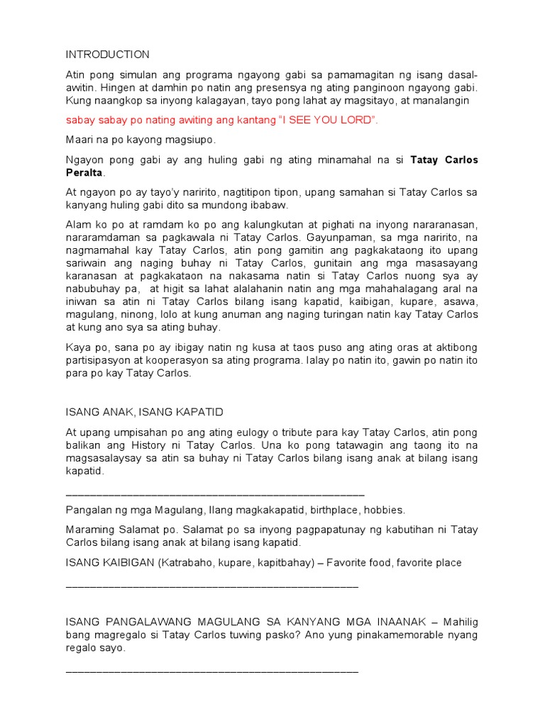 eulogy-tagalog-pdf
