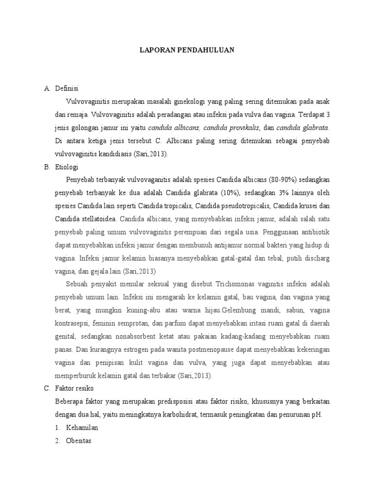 Laporan Pendahuluan Vaginitis | PDF