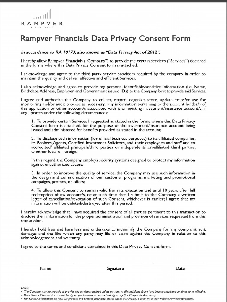 Data Privacy Consent Form | PDF