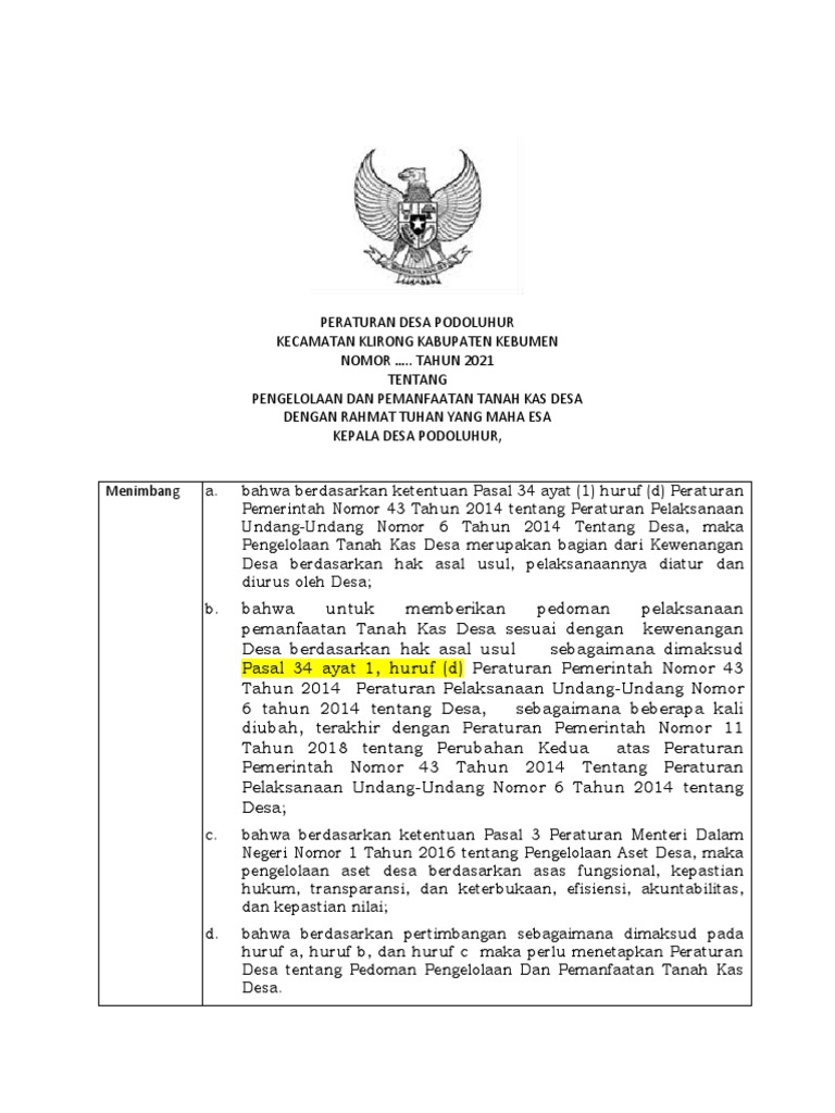 Perdes TKD Podoluhur | PDF