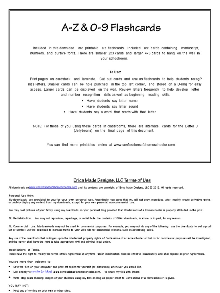 A To Z Flashcards Kindergarten | PDF | Download | Computer File