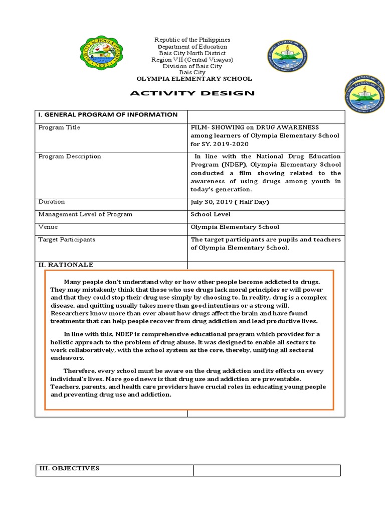 Activity Design (Ndep) | PDF | Classroom | Teachers