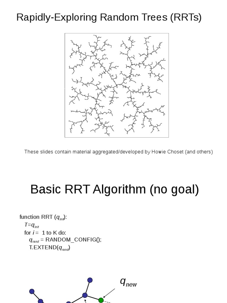 Rapidly-Exploring Random Trees (RRTS) : These Slides Contain Material ...
