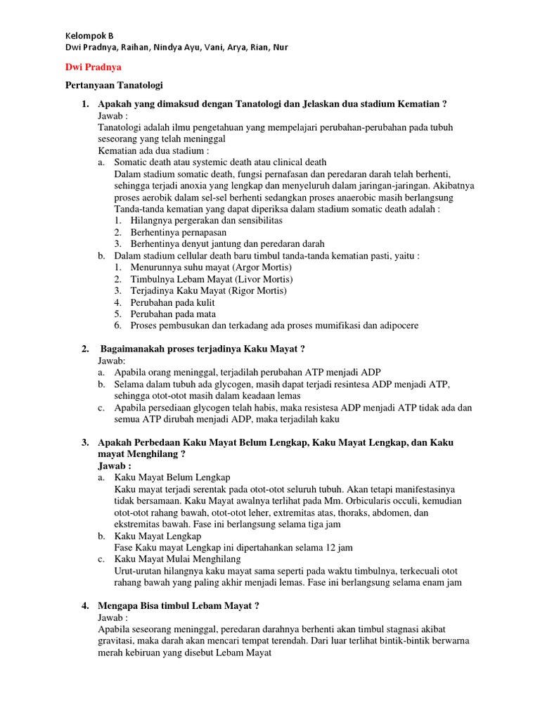 240 - Fixpertanyaan B3 Forensik | PDF | Kesehatan Holistik | Sains & Matematika